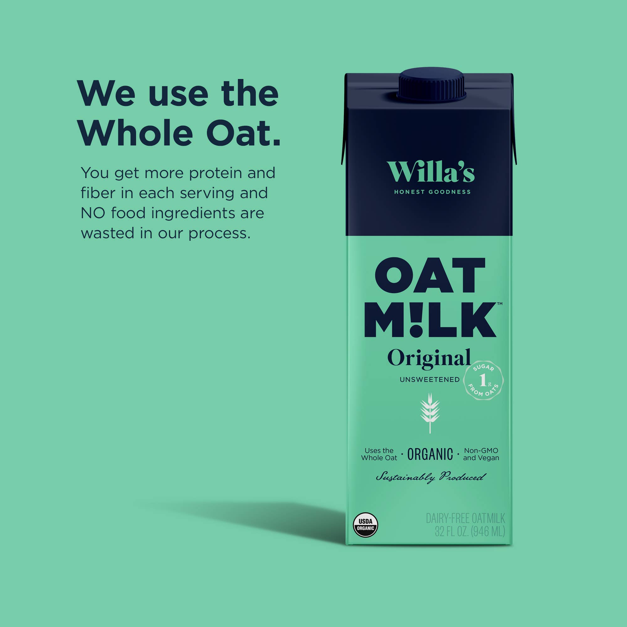 Willa's Organic Unsweetened Original Oat Milk | Whidbey Provisions